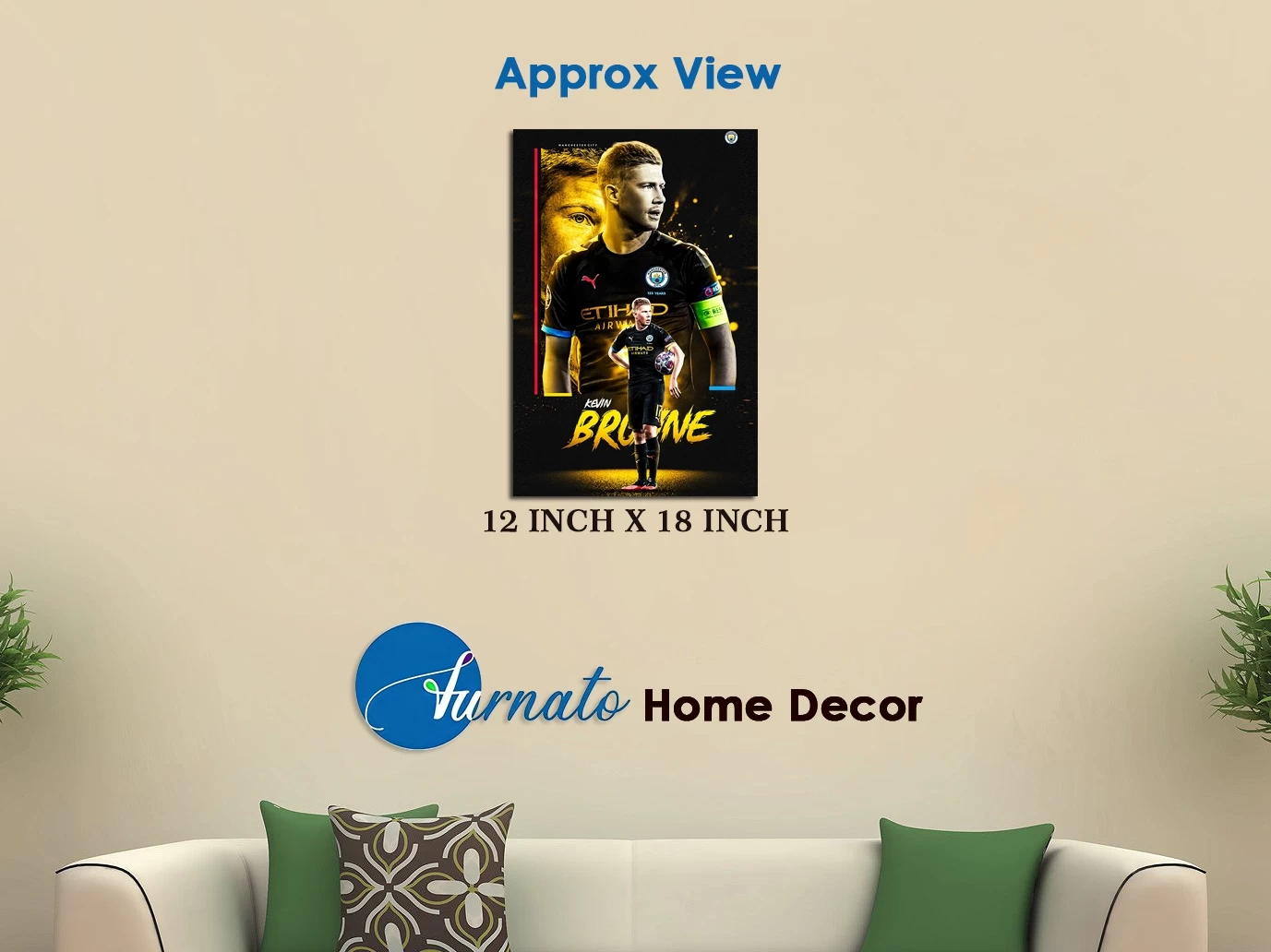 Furnato | Beautiful Poster of Kevin De Bruyne | PSF4 | Adhesive Poster ...
